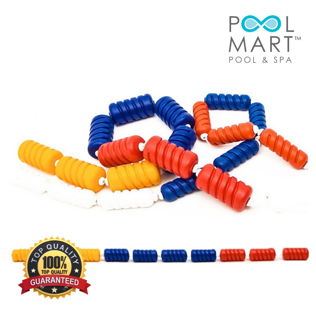 POOL MART Spiral Shape Floating Lane Rope 1 METER Swimming Pool Racing ...