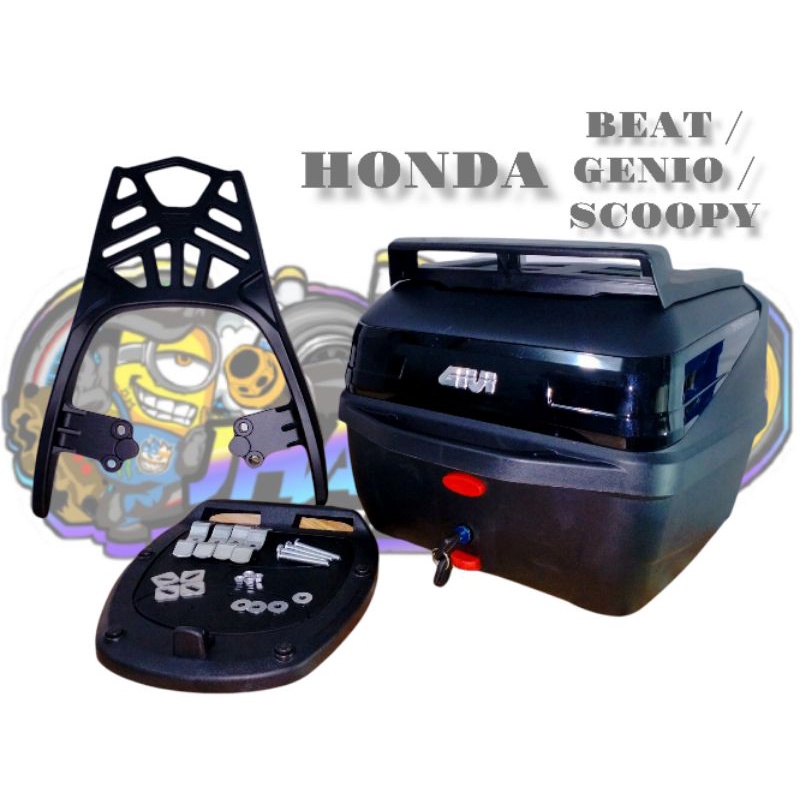 ( HONDA BEAT ) GIVI BOX AND DOVE BRACKET FOR HONDA BEAT F.I / HONDA ...