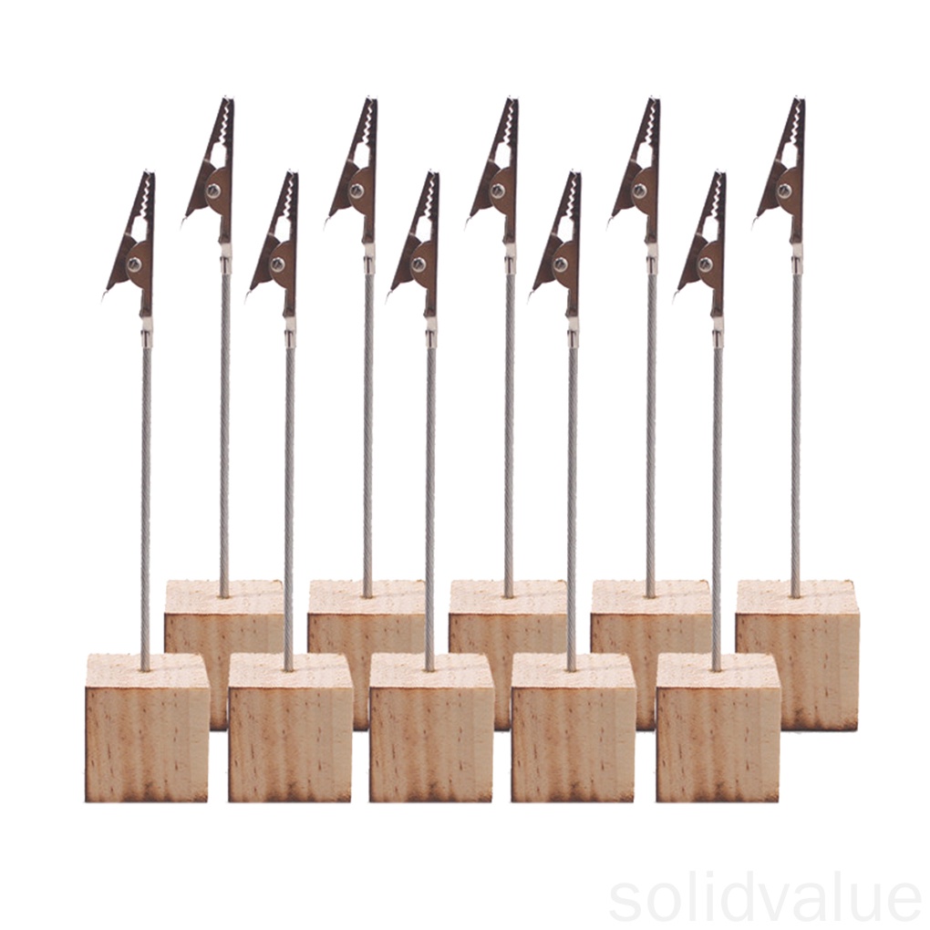 10PCS/Set Wooden Place Card Holder Clips Wedding Favors Place Card ...
