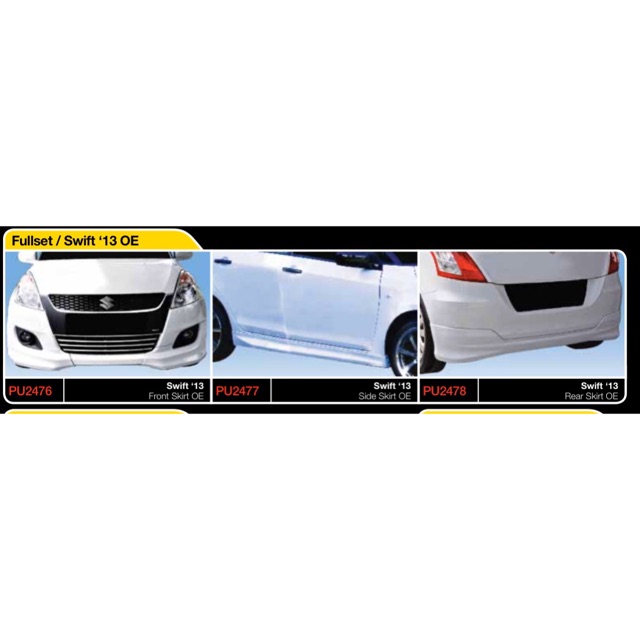 Suzuki Swift 2011 2012 2013 2014 2015 oem bodykit body kit front side ...