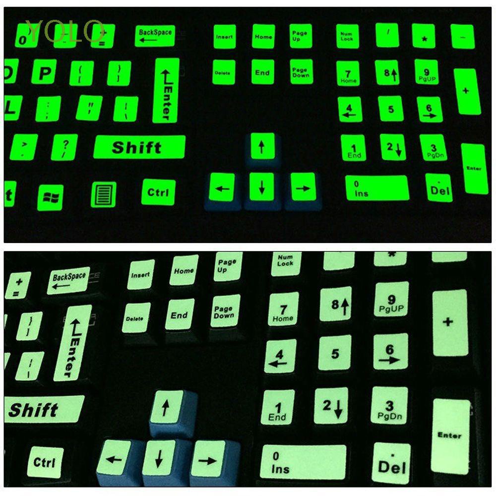 YOLO Backlight Fluorescent Keyboard Cover General Large Letter Sticker ...