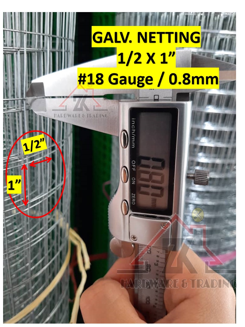 [ROLL] GI Netting GI Mesh Mata Punai Dawai Jaring Besi Kawat Jaring ...