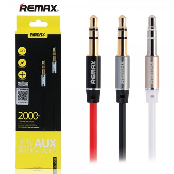 [READY STOCK]Remax 3.5mm Aux Audio 2000mm Cable(RL-L200) | Shopee Malaysia