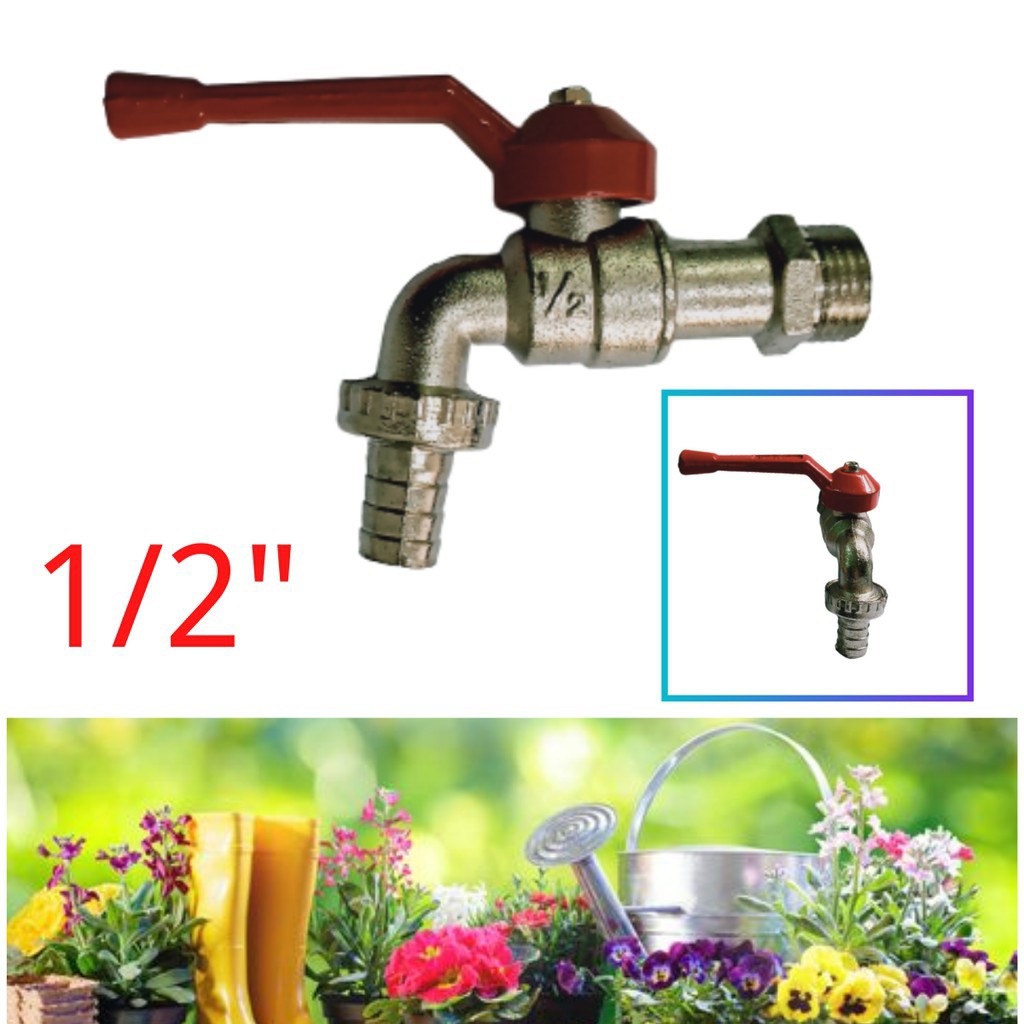 RED HANDLE GARDEN BIB TAP ~ GARDEN BALL TAP - STANDARD PIPE FITTING ...