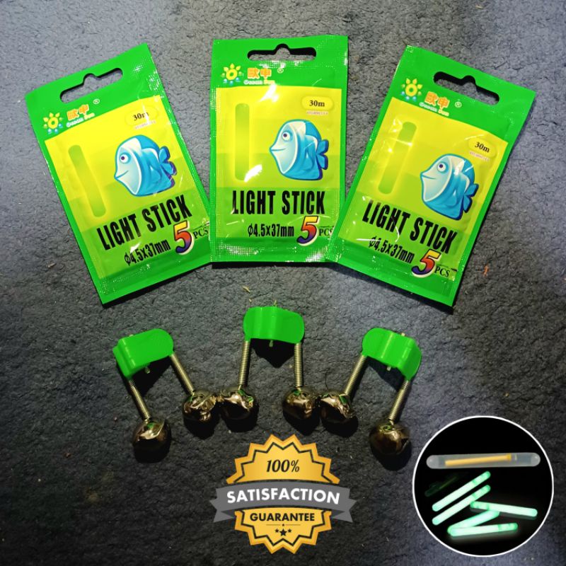 🔥 Fish On! Fishing Light Stick Rod Bell Loceng Joran Fishing Bell ...