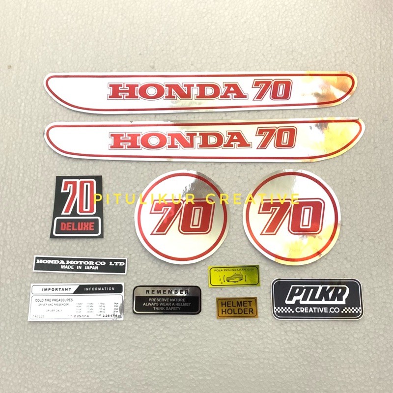 MERAH Striping Sticker C70 Silver Red Custom | Shopee Malaysia