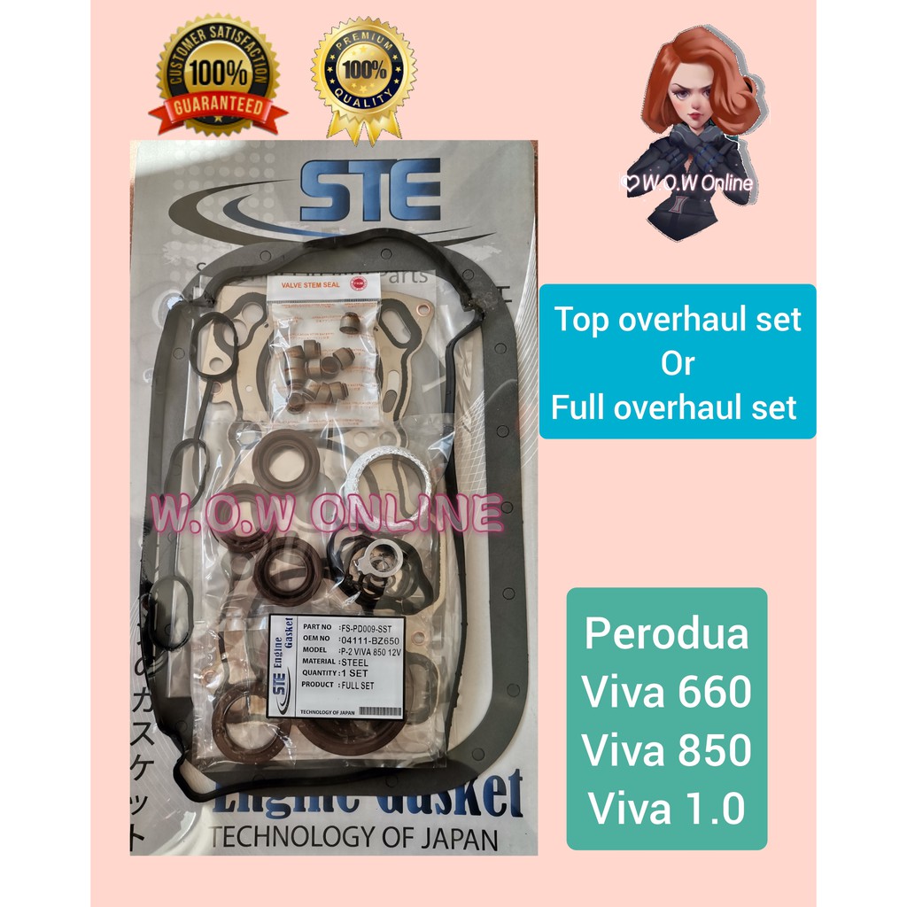 PERODUA VIVA 660 850 MYVI 1.0 ED-VE EJ ENGINE TOP OR FULL OVERHAUL ...