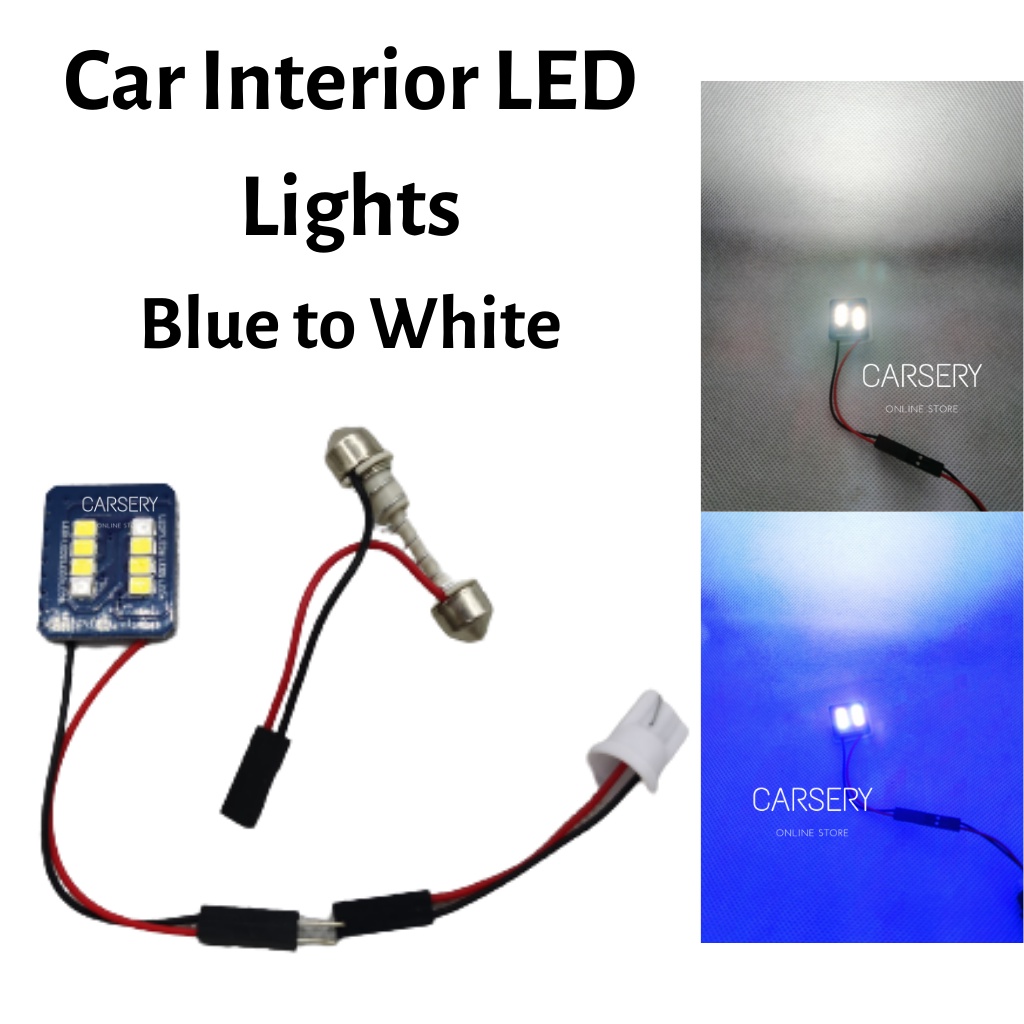 Car Interior Room Light Blue White Automotive Reading Light Dome Light ...