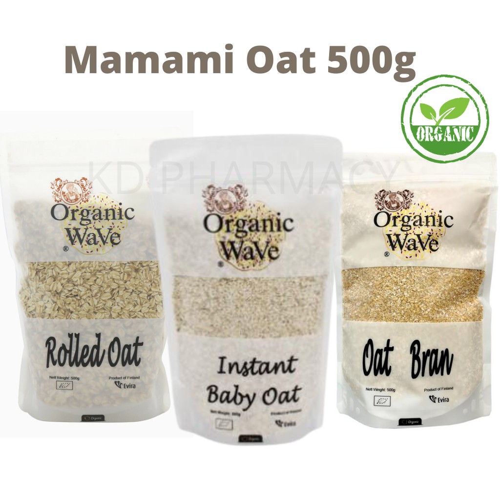 Organic Wave Organic Instant Baby Oat / Rolled Oat / Oat Bran 500g ...