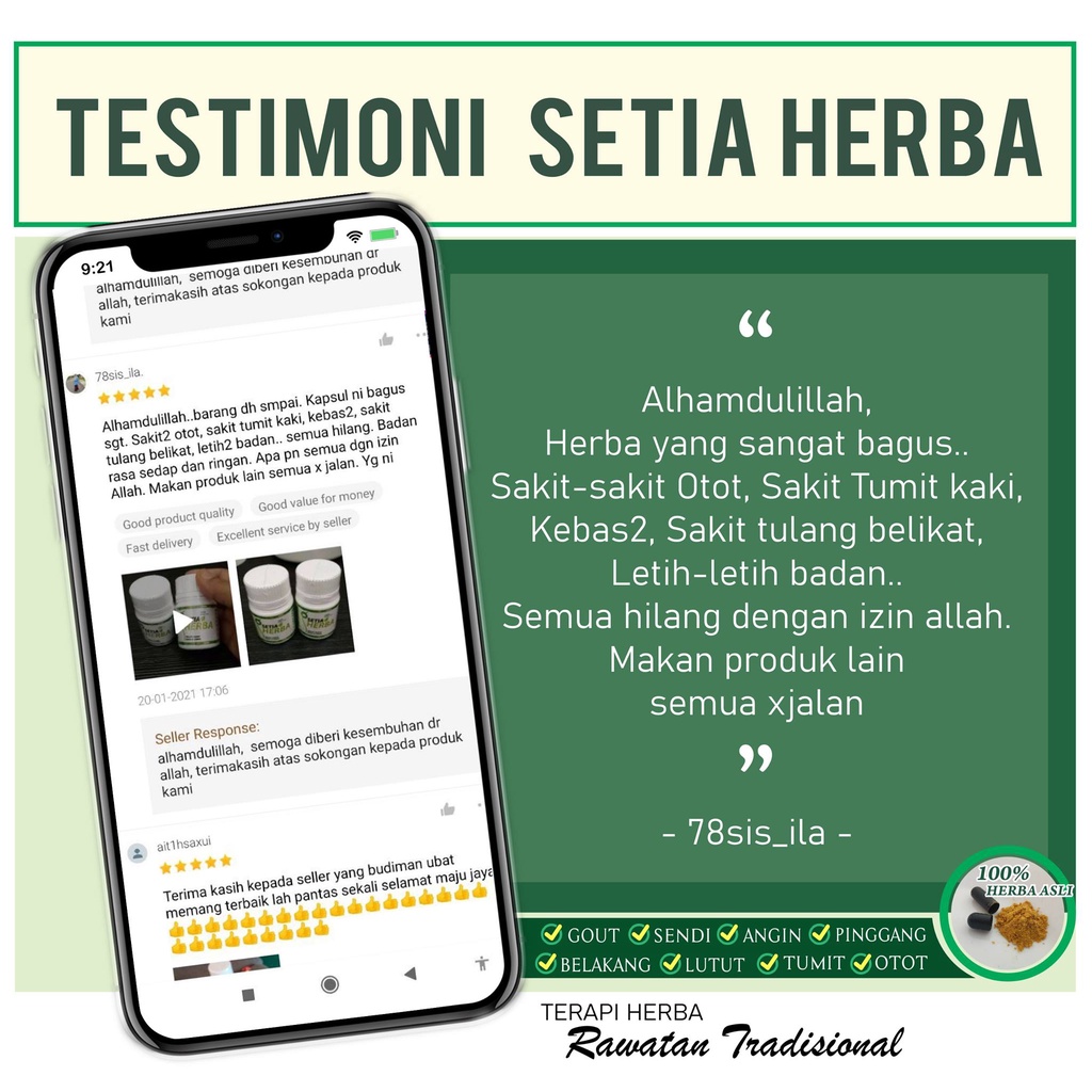 🔥SETIA HERBA🔥 PENAWAR URAT SARAF | SENDI | GOUT | ANGIN | SAKIT ...