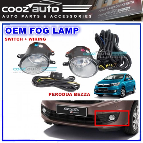 Perodua Bezza 2014 - 2019 Fog lamp Fog light Foglamp with switch ...