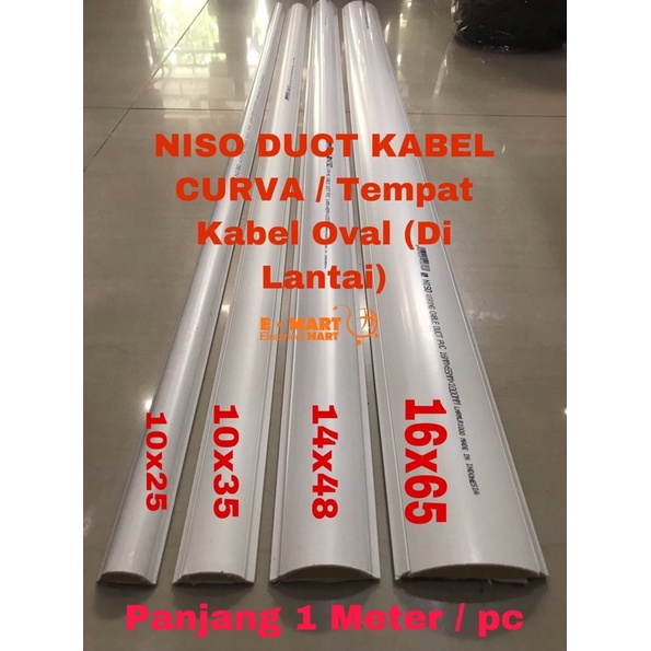 [1M] NISO Oval Floor Duct Cable / Cable Cap Protector 10x35 16x65 ...