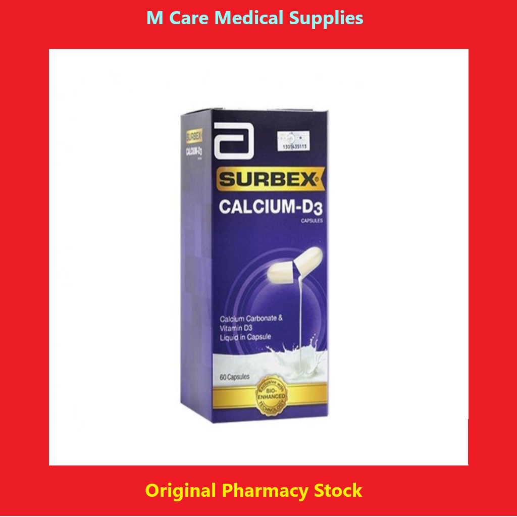 SURBEX Calcium-D3 Capsules (60's/bot) | Shopee Malaysia