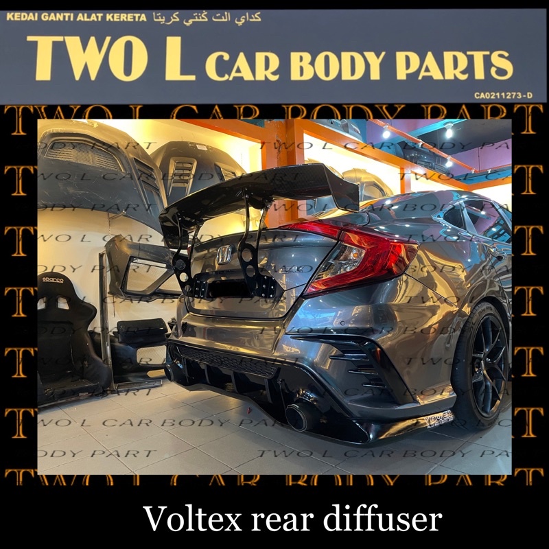 VOLTEX UNIVERSAL REAR DIFFUSER | Shopee Malaysia