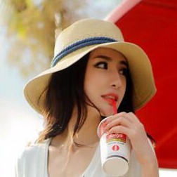 Lada kecil topi pantai besar matahari topi wanita musim panas lipat ibu ...