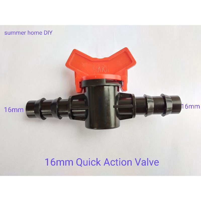 Stopcock Quick Action Valve 16mm/ Irrigation Watering System/ Fertigasi ...