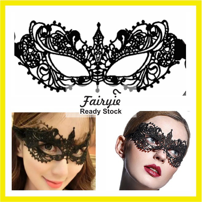 ⚡READY STOCK⚡ Masquerade Lace Mask Black Lace Mask Masquerade Mask Lace ...