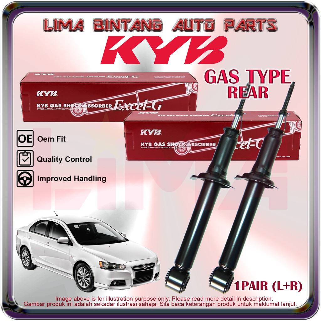 ( 1Pair ) Proton Inspira Rear Shock Absorber Gas KAYABA KYB | Shopee Malaysia