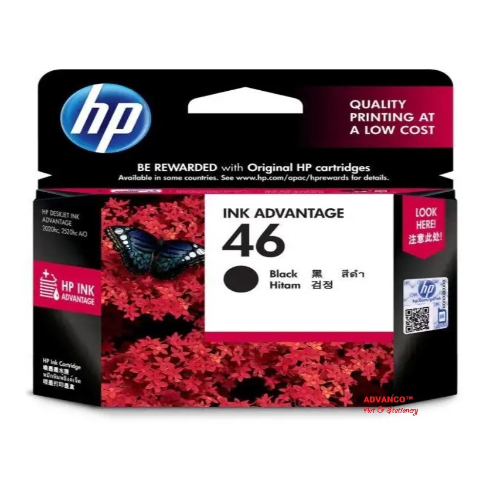 HP 46 Original Ink Advantage Cartridge READY STOCK (BLACK) | Shopee ...