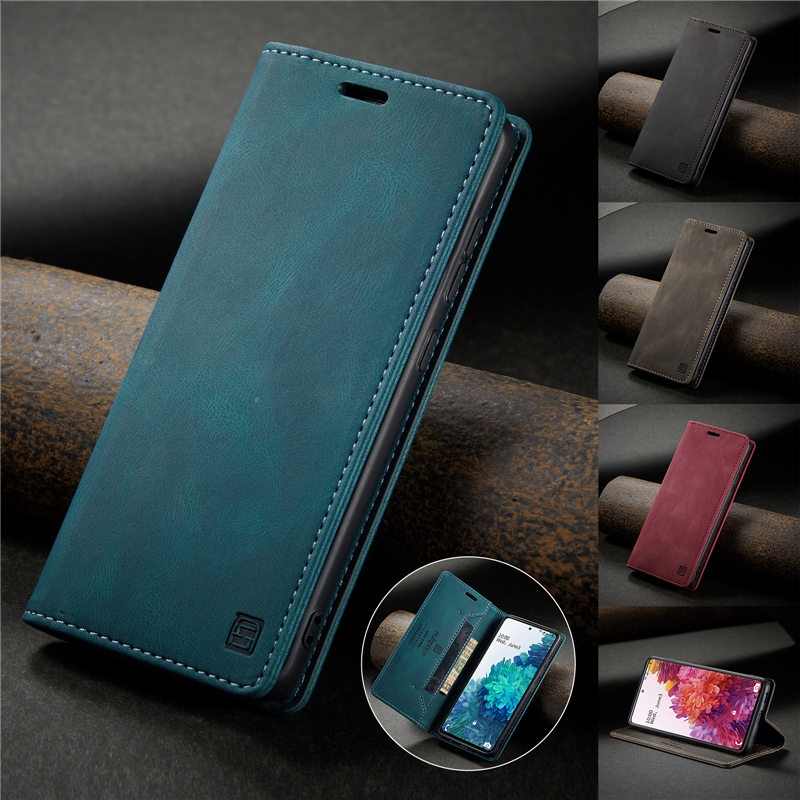 ORIGINAL AutSpace Leather Casing Samsung Galaxy S22 S21 S20 Ultra S10 Plus S21FE S20FE Magnetic ...