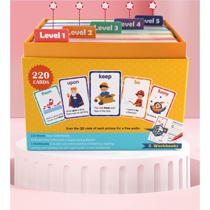220 Sight Words Flashcards | Shopee Malaysia