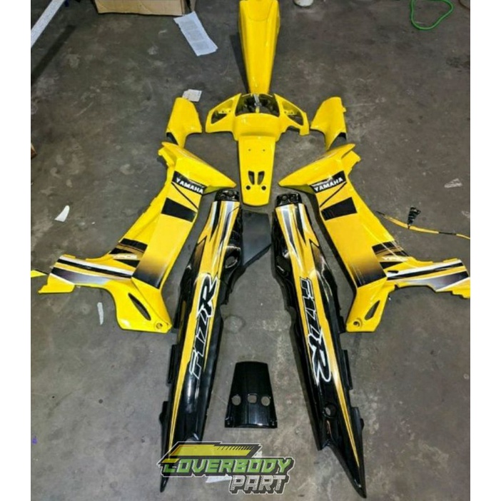 HITAM Cover BODY FULL SET YAHAMA FIZ R FIS R F1ZR Black Yellow Smooth ...