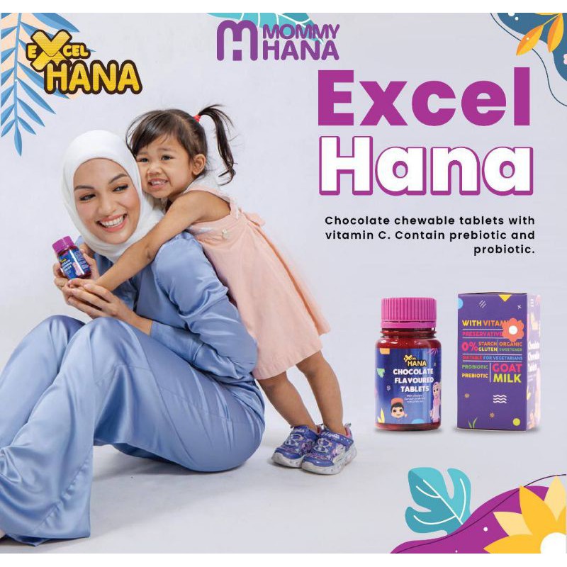 EXCEL HANA CHOCOLATE CHEWABLE TABLETS 💯 ORIGINAL | Shopee Malaysia