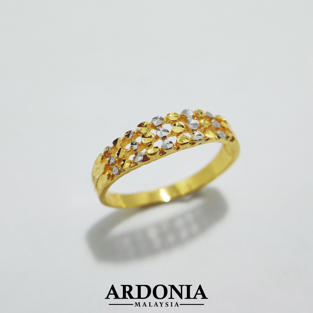 ARDONIA Cincin Sarang Semut Kecil Emas 375 (9K Gold / 375 Gold ...