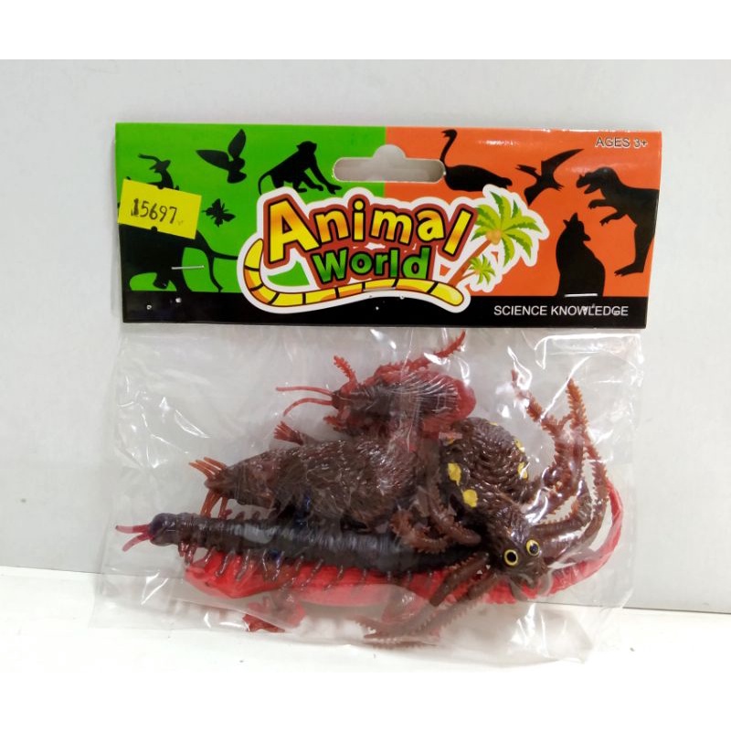 Mainan Lipan Getah/ Ular Getah/ Lipas Getah Fake Insect Toys 5pcs Prank ...