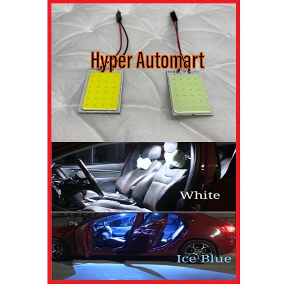 Car Universal Led Ice Blue & White Indoor Interior Roof Lamp Room Light ...