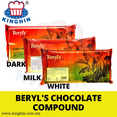Beryl's Chocolate Compound Block Dark/Milk/White 1kg | Shopee Malaysia