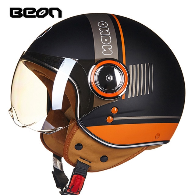 BEON Motorcycle Helmet 3/4 Open Face Advanced helmet Motor Motocross ...