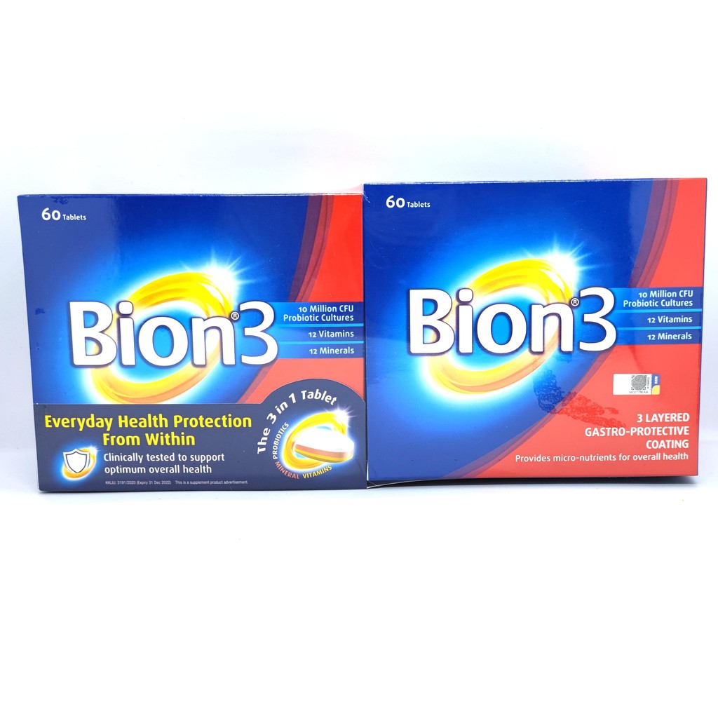 Bion 3 (Probiotics Multivitamin-Minerals) 2 x 60s | Shopee Malaysia