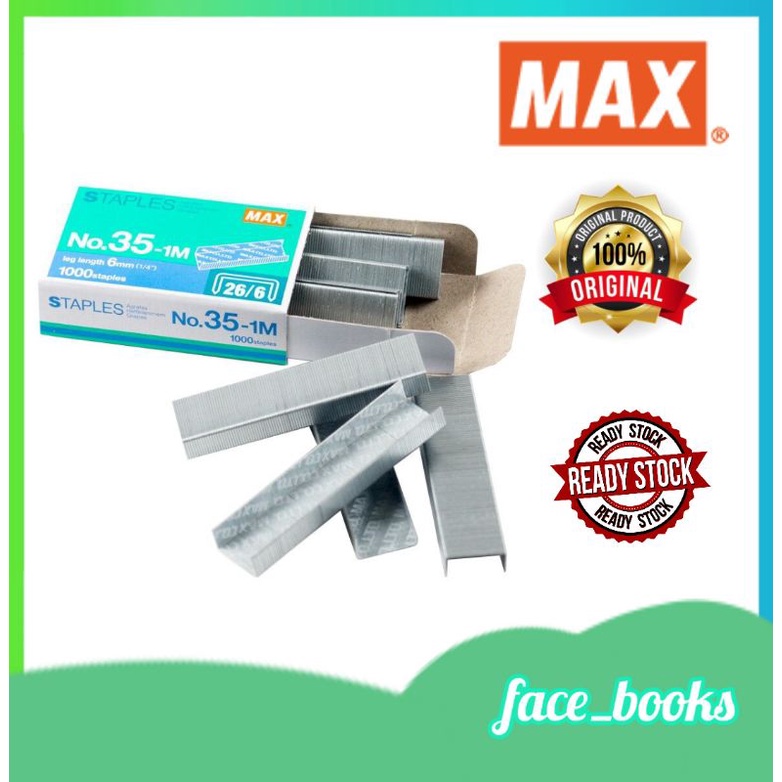 [MAX]ORIGINAL‼️ NO.35-1M STAPLES|STAPLER BULLET|STAPLER BULLET|PENGOKOT ...