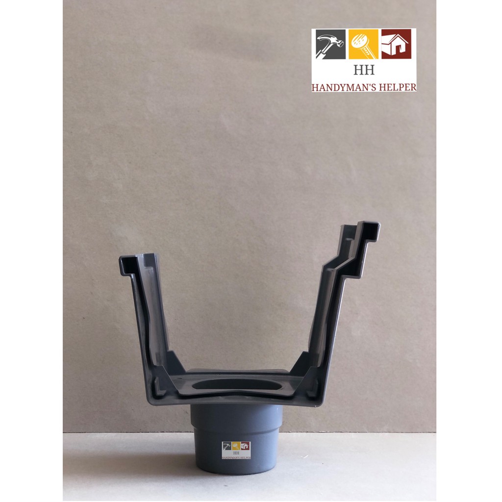 PVC RAIN GUTTER SPOUT HEAD 3'' 4'' OUTLET GREY 水槽出水 PALONG KELUAR AIR PALONG BUANG AIR BUMBUNG ...