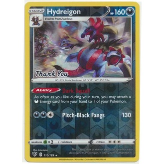 Hydreigon Thank You Promo - 110/189 - Rare Reverse Holo - Pokémon REAL ...