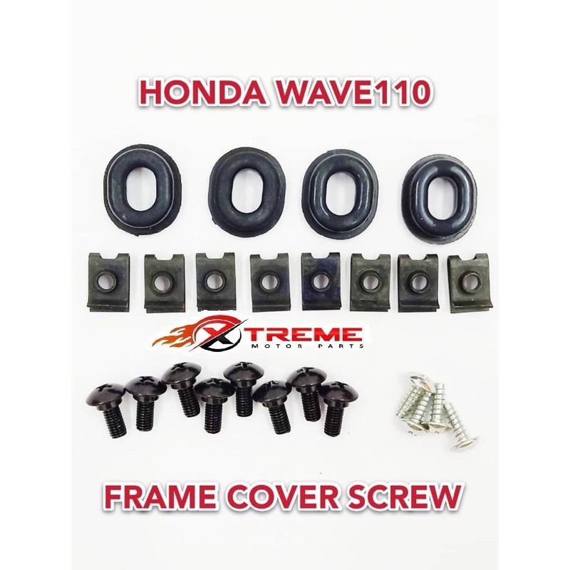 HONDA WAVE110 RS W110 BODY COVER SET SCREW CLIP BOLT RUBBER GETAH SET ...