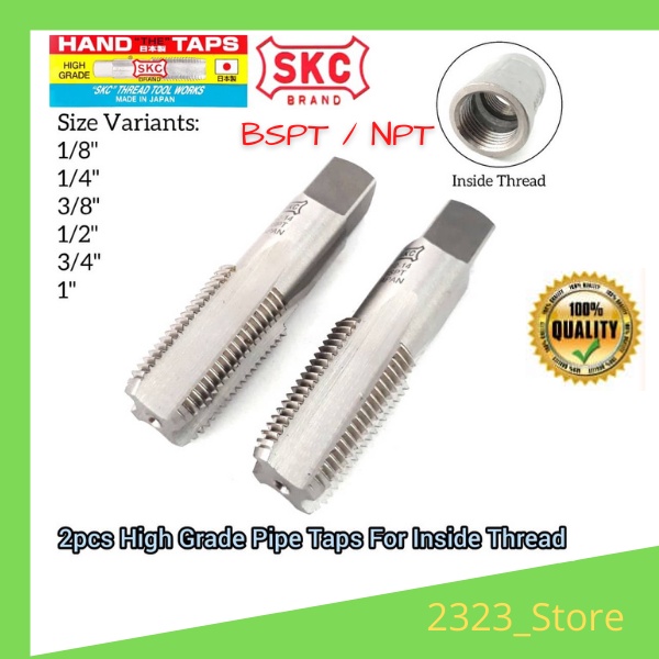 100% ORIGINAL MADE IN JAPAN SKC BSPT / NPT HAND TAP ( 2PC/SET ) 1/8'',1/4",3/8",1/2''/3/4"/1 ...