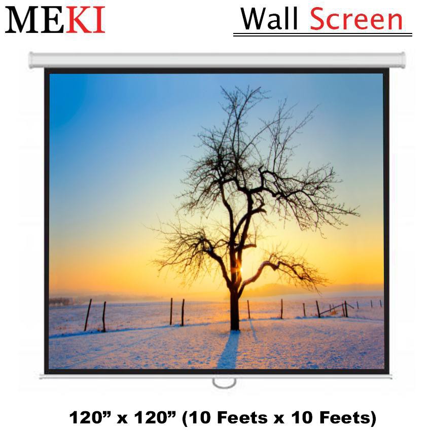 MEKI Quality Manual Projector Screen Wall Screen CeilingScreen 5ft 6ft ...