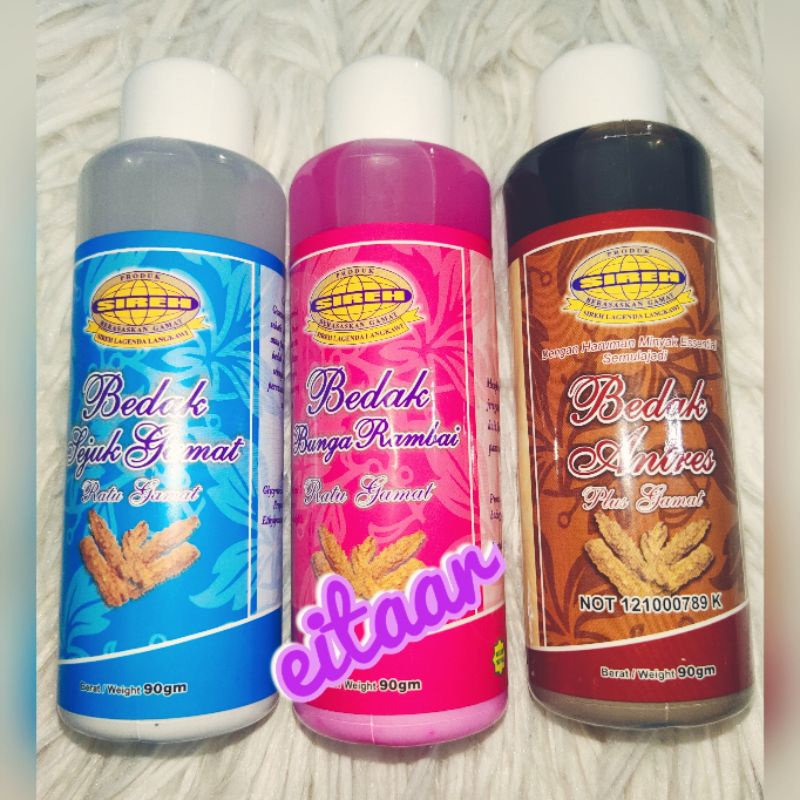Bedak Sejuk Bunga Rambai, Gamat, Antres (Resdung) Sireh Lagenda ...