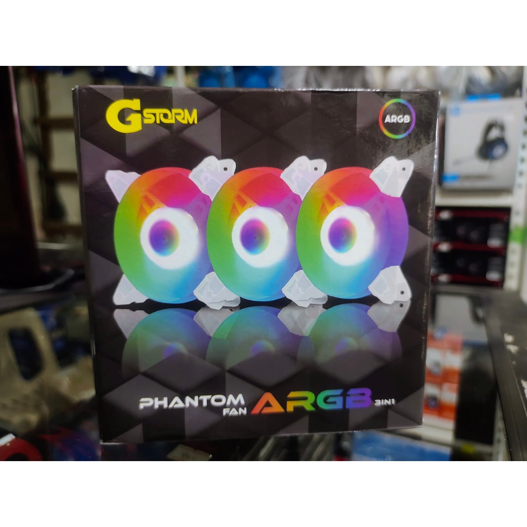 Gstorm 3 in 1 Phantom Argb Computer Case Fans 120mm With remote ...