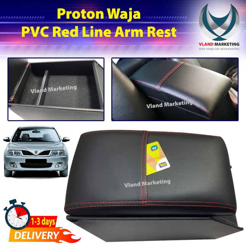Proton Waja PVC Lining Arm Rest With Red Line armrest | Shopee Malaysia