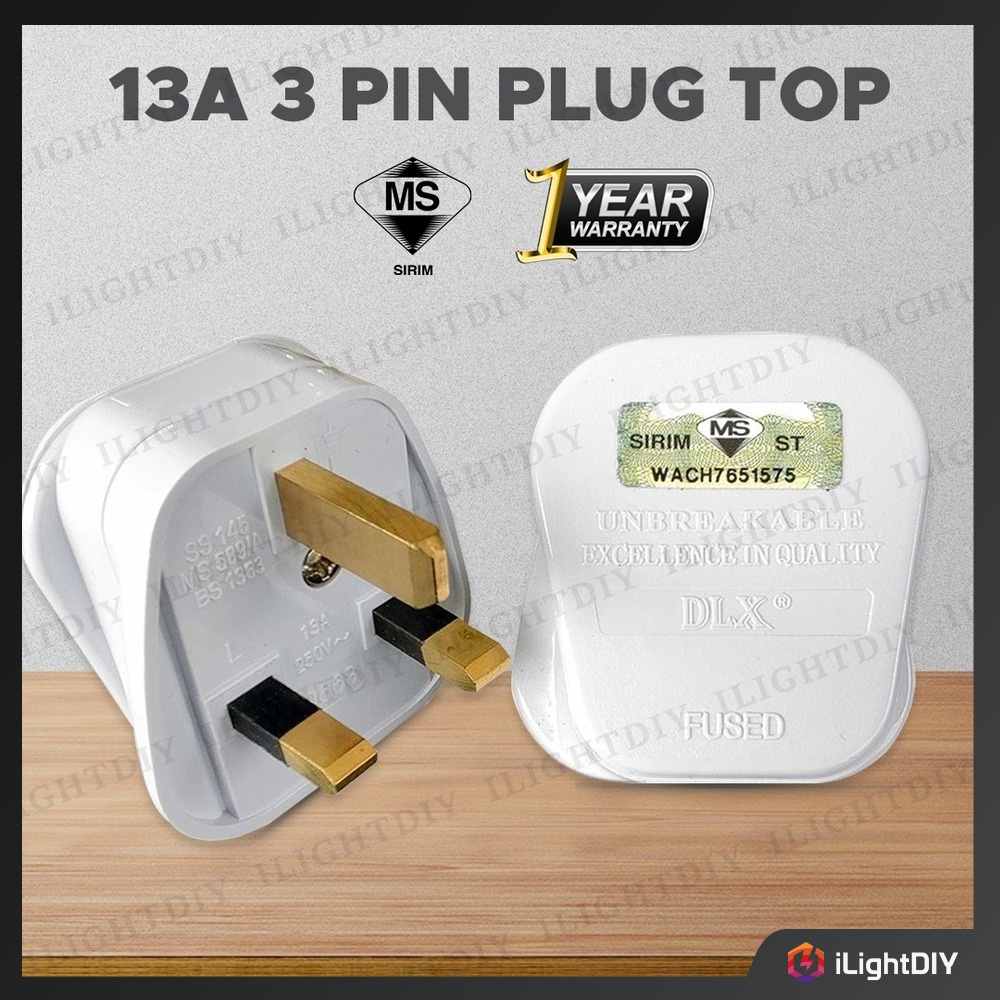 13A 3 PIN PLUG TOP STANDARD MALAYSIA UK 3 PIN PLUG TOP | Shopee Malaysia