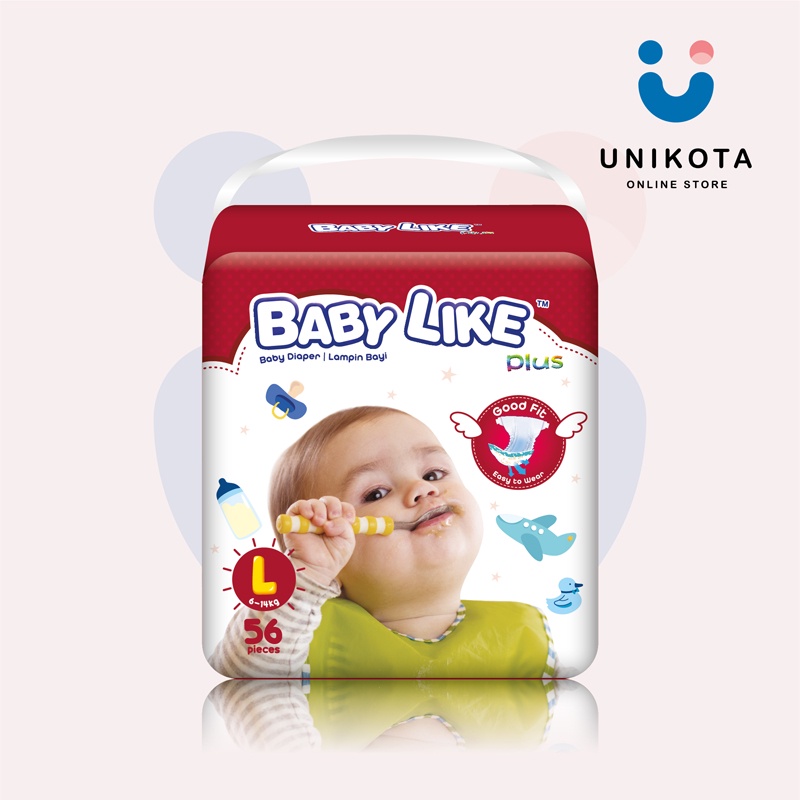 UNIKOTA - Baby Like Plus Tape Diapers | Lampin Bayi S70 /M64/ L56 ...