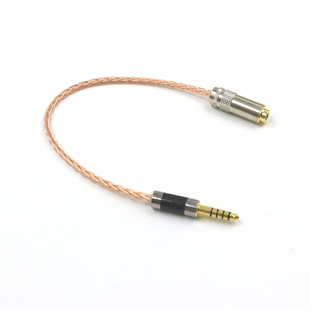 New 4.4mm Female to 4.4mm Balanced Audio Adapter Male Conversion Cable ...