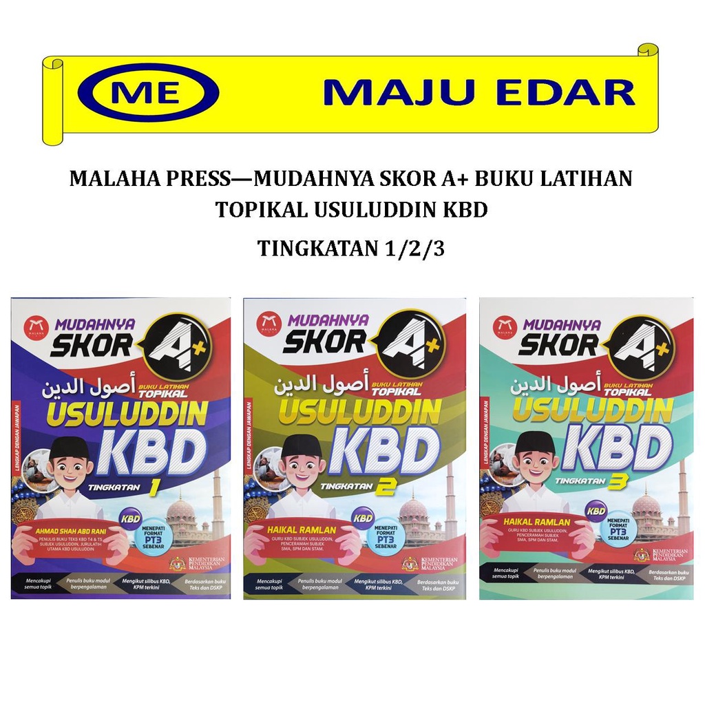 MALAHA PRESS MUDAHNYA SKOR A+ BUKU LATIHAN TOPIKAL USULUDDIN KBD TINGKATAN 1/2/3 FORMAT PT3 ...