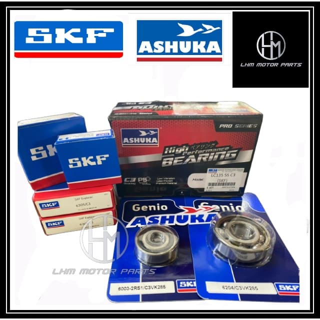 ASHUKA RACING ENJIN ENGINE BEARING SET KRISS/EX5DREAM/WAVE100/LC4S/LC5S ...