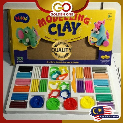 Nikki 33-Pieces Fun Clay Modeling Clay Set With Accessories (LS51 ...