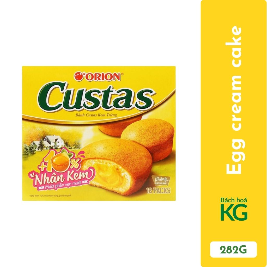 CUSTAS egg cream cake 282g box (12 pcs) - 蛋奶油蛋糕 - Bánh kem trứng Custas ...
