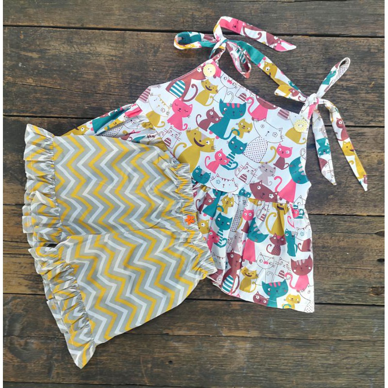 [HANDMADE] NATRAH SET TOP & PANTS (PRE~ORDER) | Shopee Malaysia